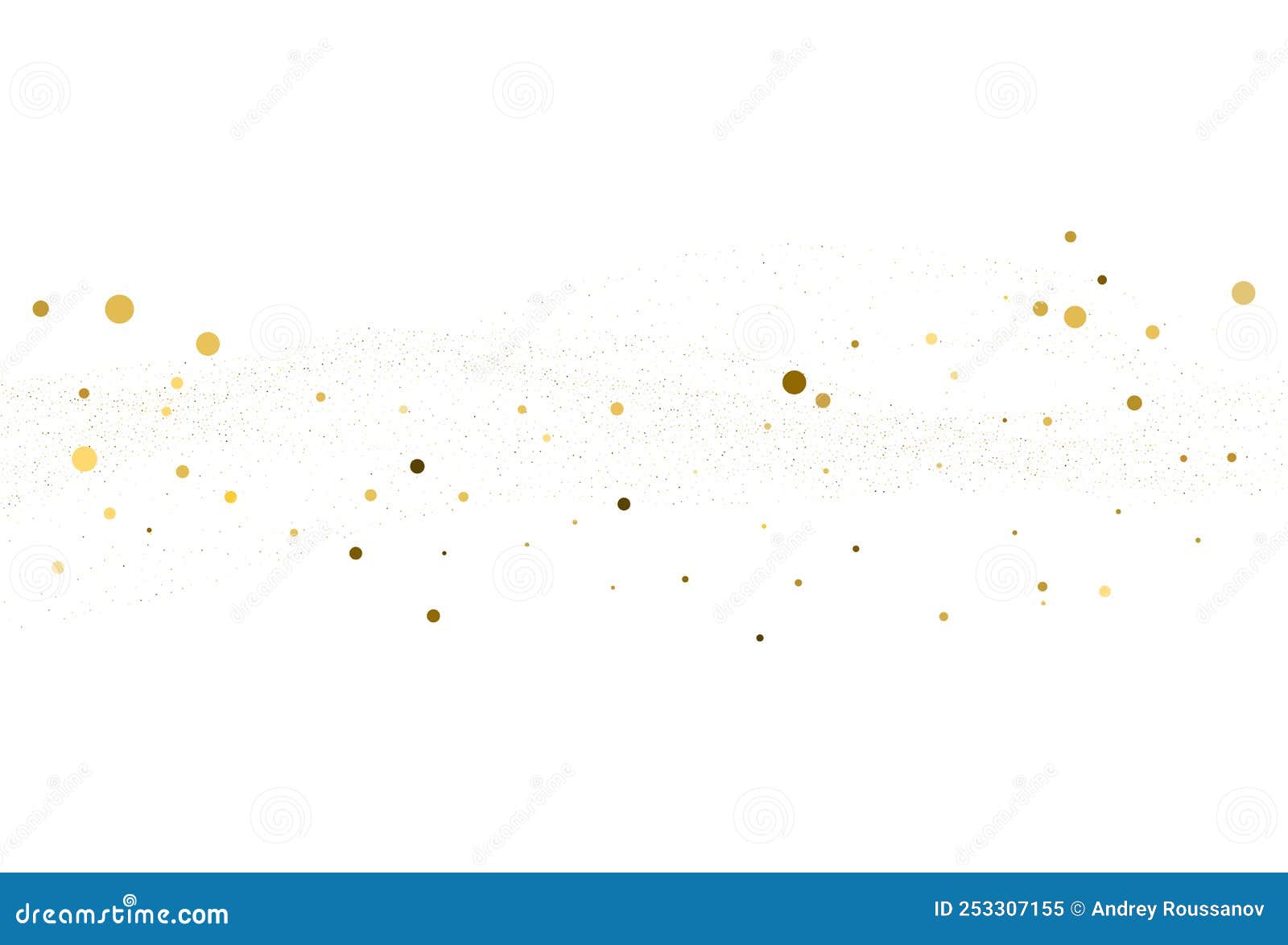 Light Gold Glitter Round Confetti Background. Stock Vector ...