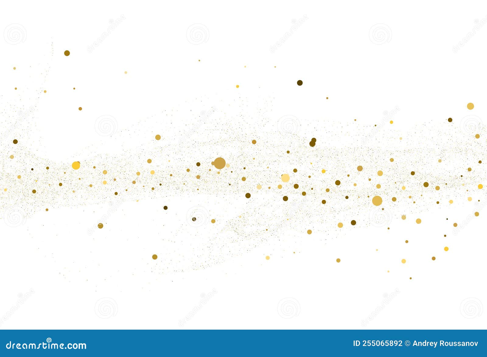 Light Gold Glitter Round Confetti Background. Stock Vector ...