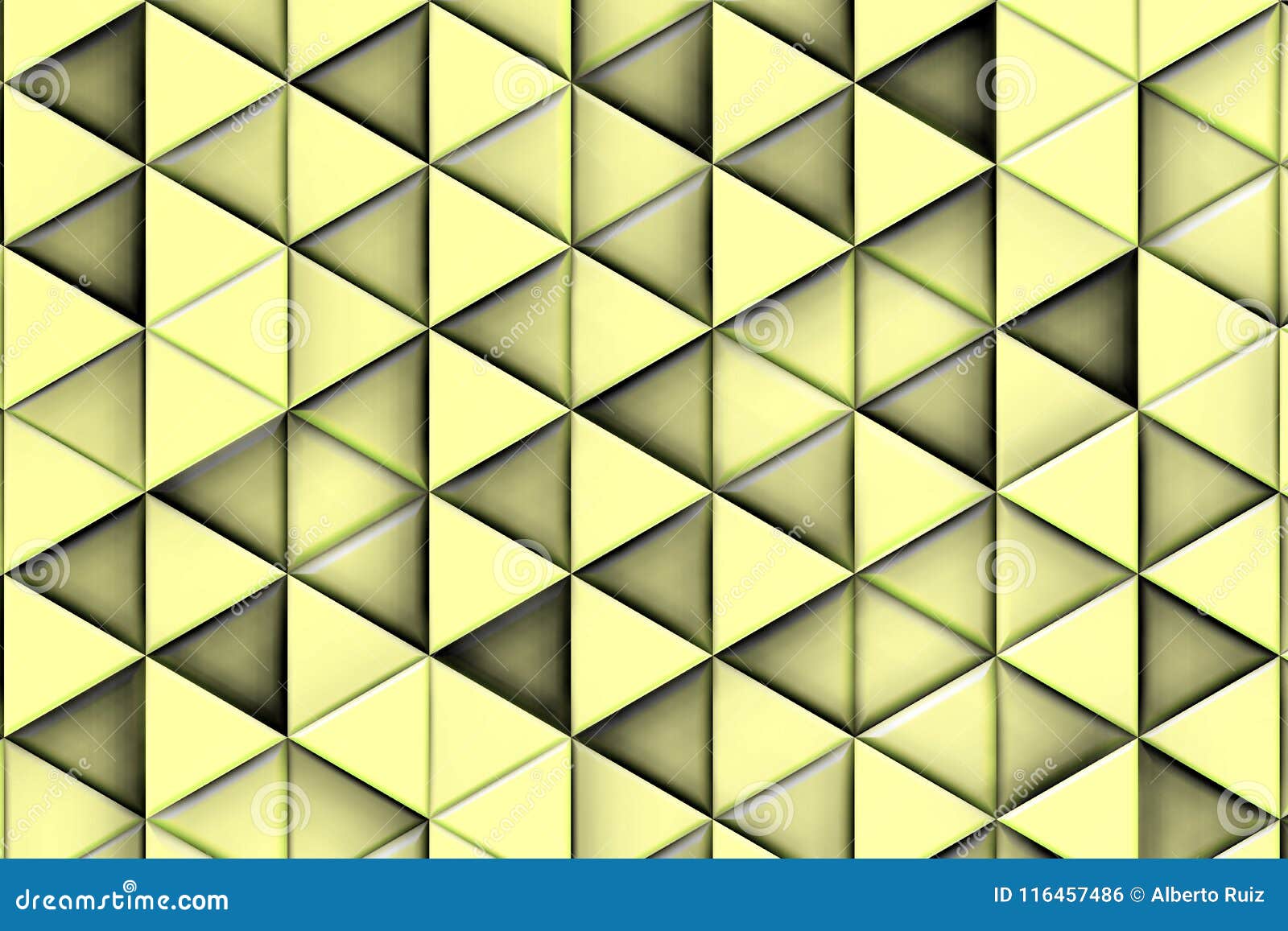 Light Golden Background with Triangles and Shadows Stock Illustration ...