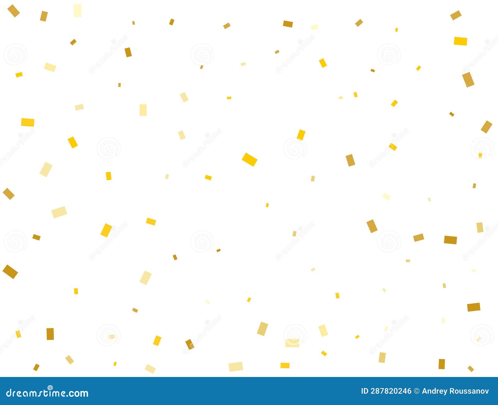 Light Golden Rectangles Confetti Background. Vector Illustration Stock ...