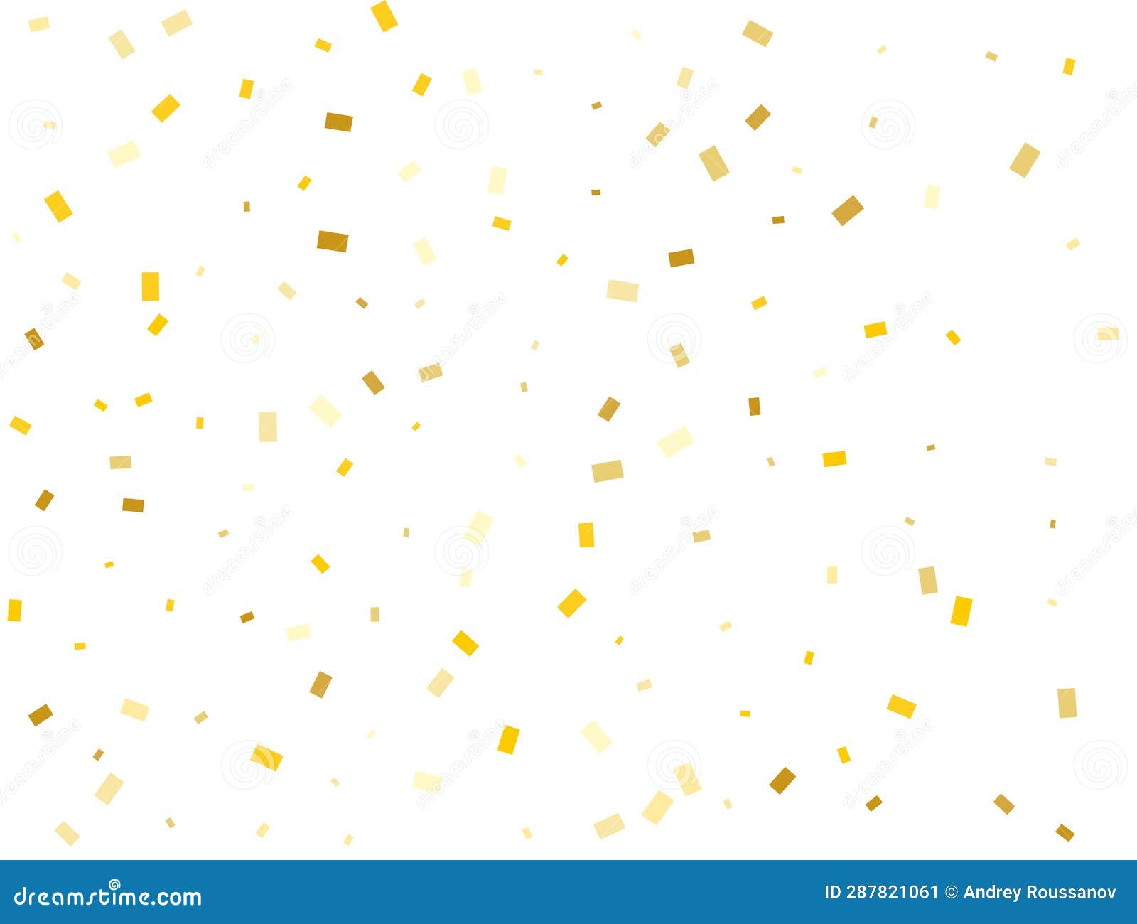 Light Golden Rectangles Confetti Background. Vector Illustration Stock ...