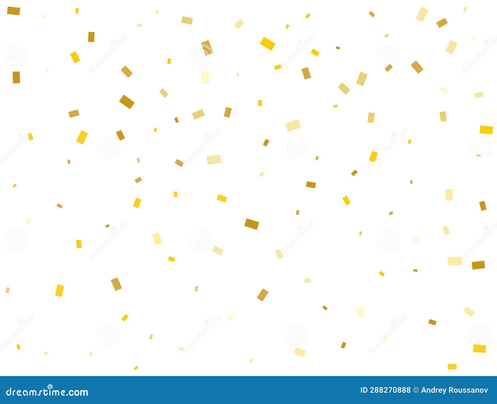 Light Golden Rectangles Confetti Background. Vector Illustration Stock ...