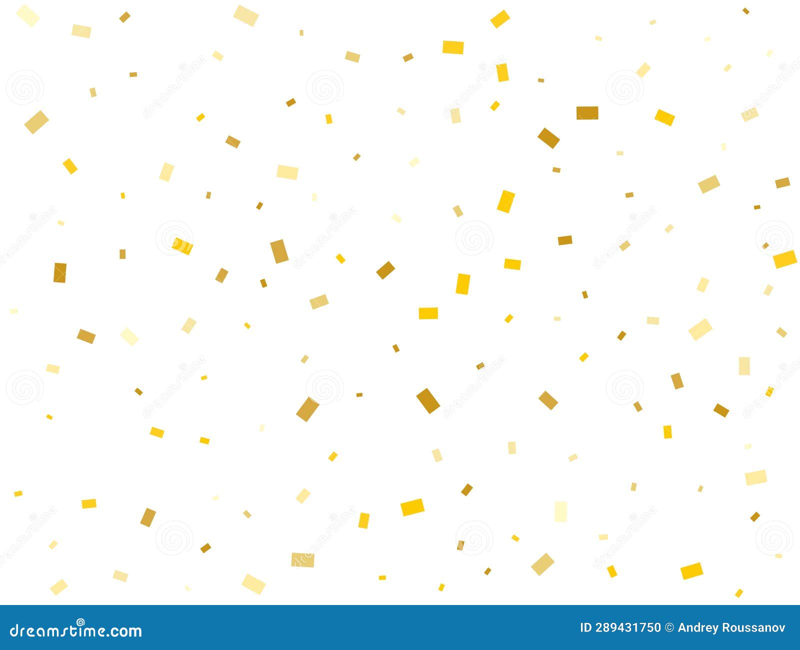Light Golden Rectangles Confetti Background. Vector Illustration Stock ...