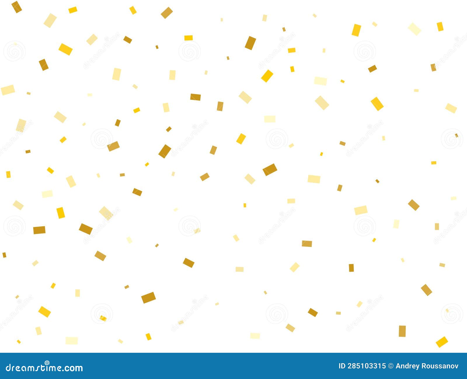 Light Golden Rectangles. Confetti Celebration, Falling Golden Abstract ...