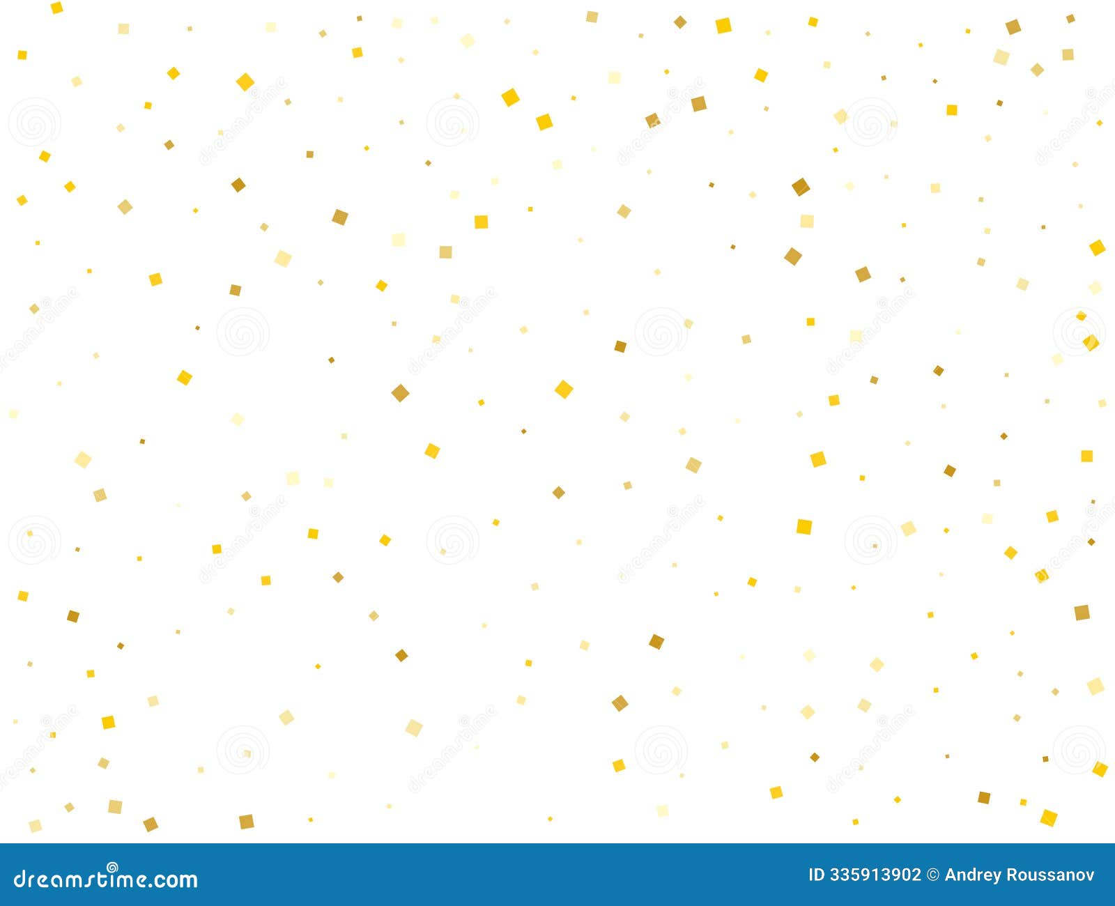 Light Golden Square Glitter Confetti Background. Vector Illustration ...