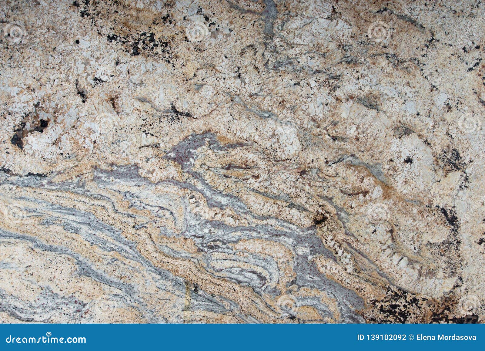 Light Granite with Patterns on the Surface, Called Golden Cascade Stock ...