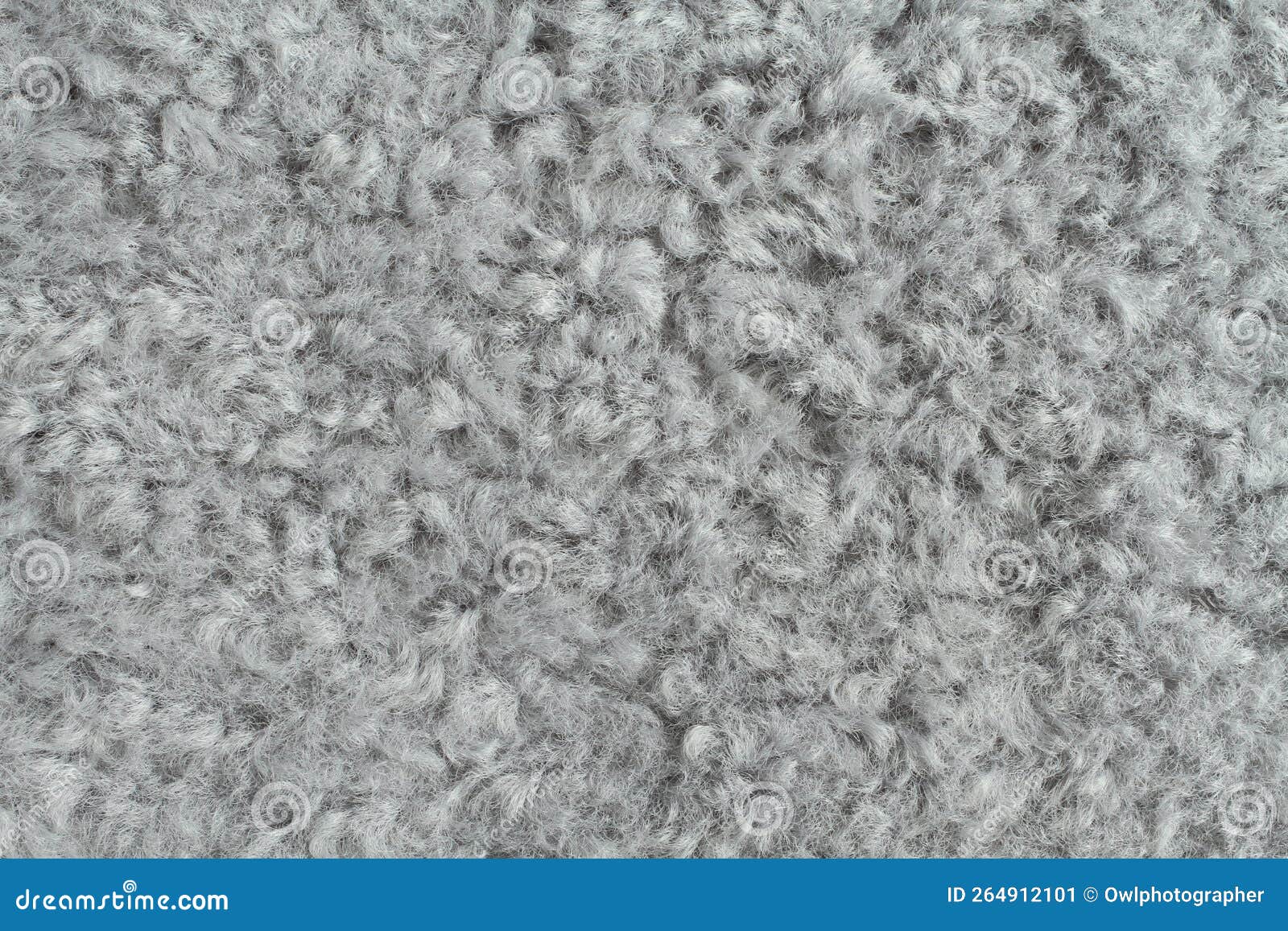 Light Gray Artificial Curly Fur Texture. Macro. Closeup Stock Image ...