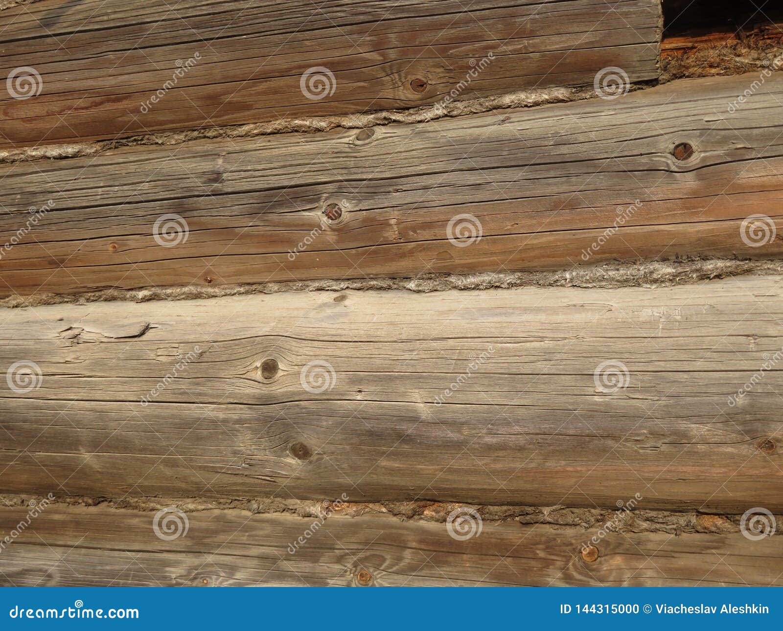 Light Gray Background Color - Wooden Log Wall Structure Stock Photo ...