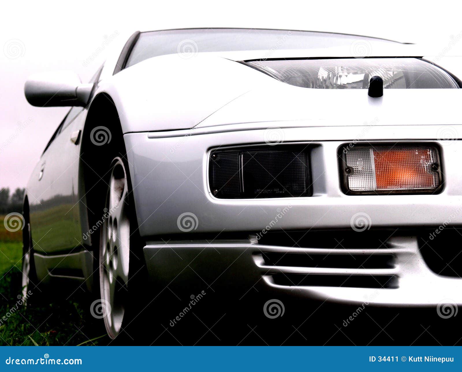 Light gray car stock image. Image of front, grille, wheels - 34411