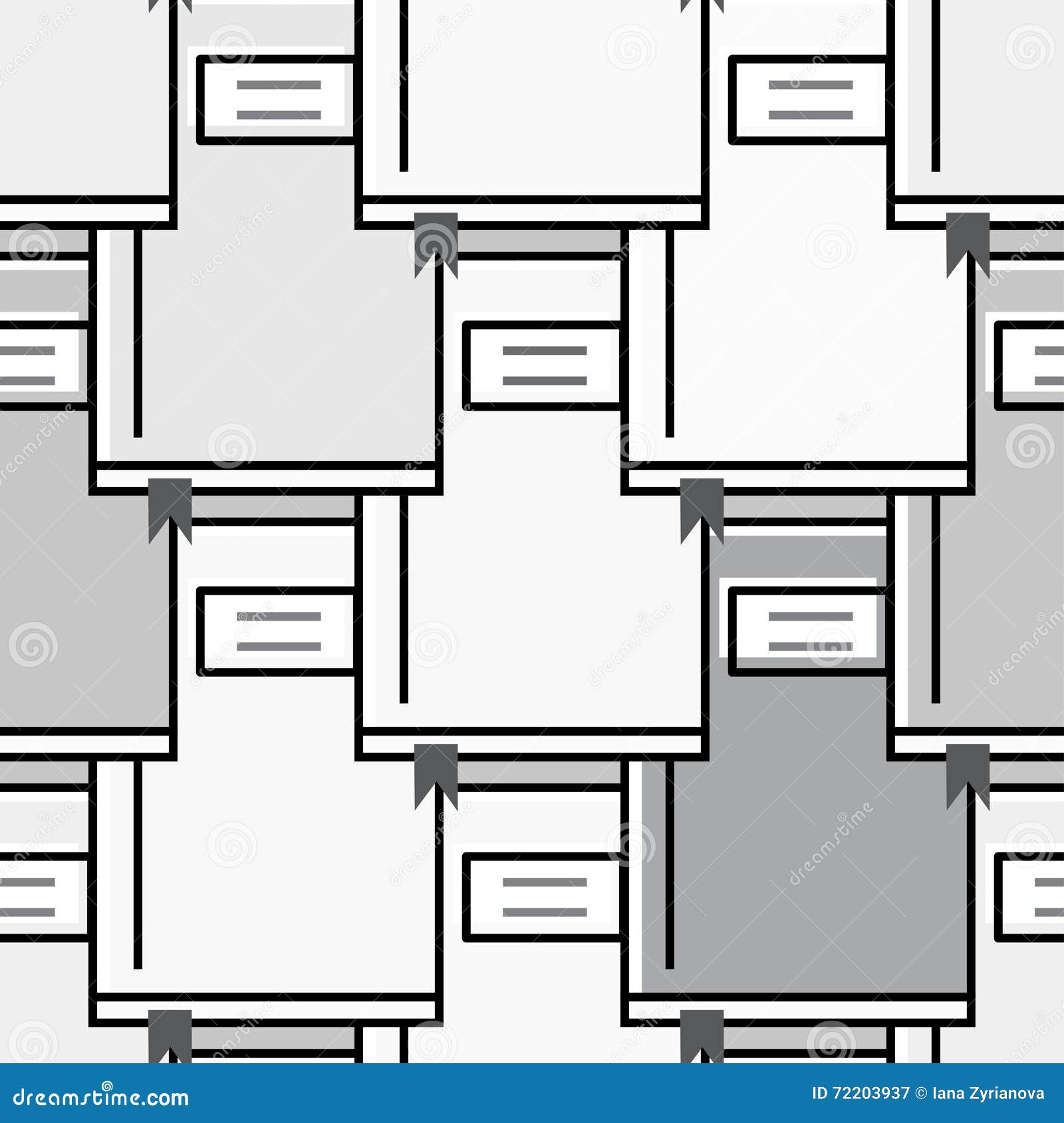 Light Gray Color Books Vector Seamless Pattern Learning about Education ...