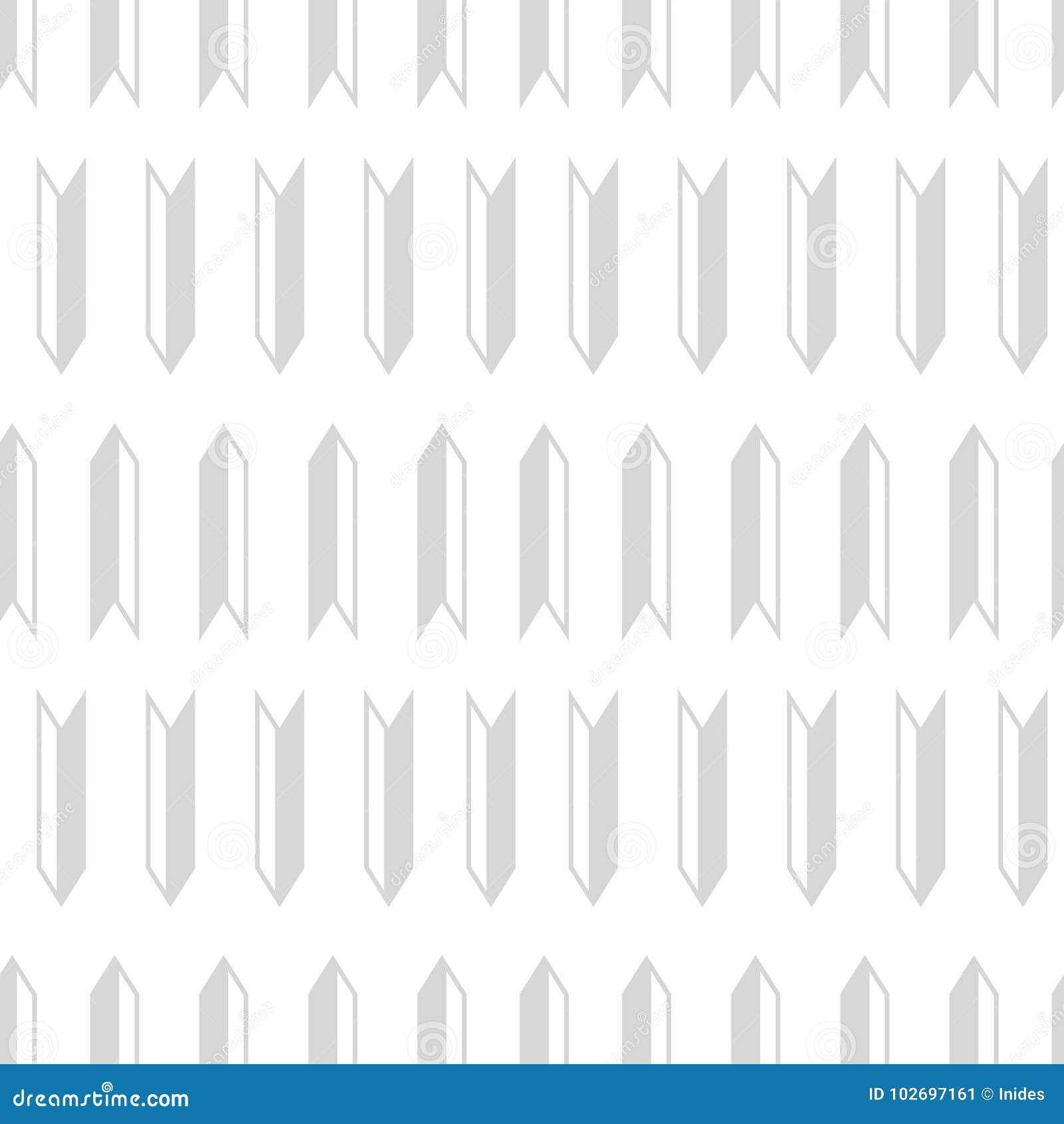 Light Gray Geometric Arrows Seamless Pattern Design. Stock Vector ...