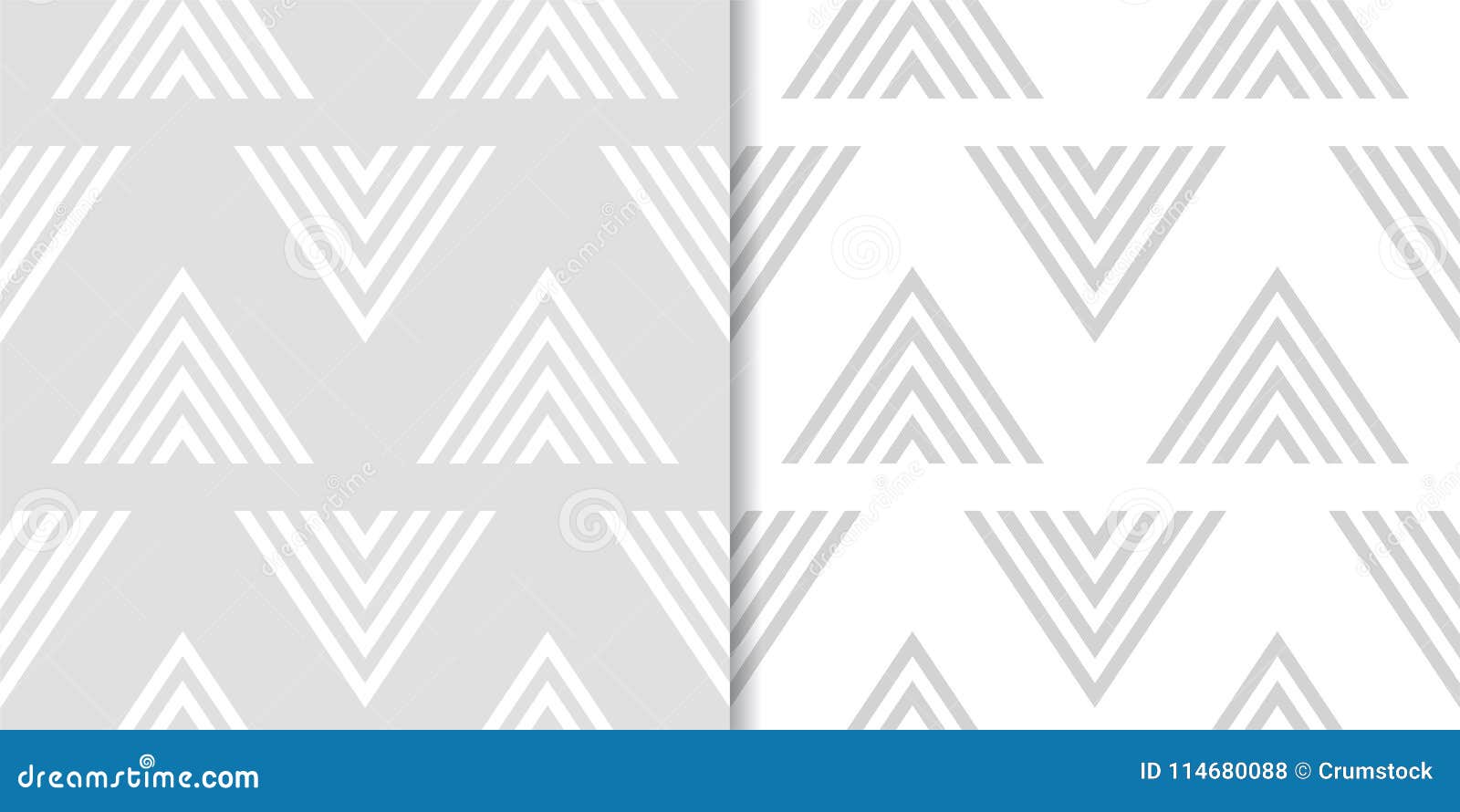 Light Gray Geometric Seamless Patterns Stock Vector - Illustration of ...