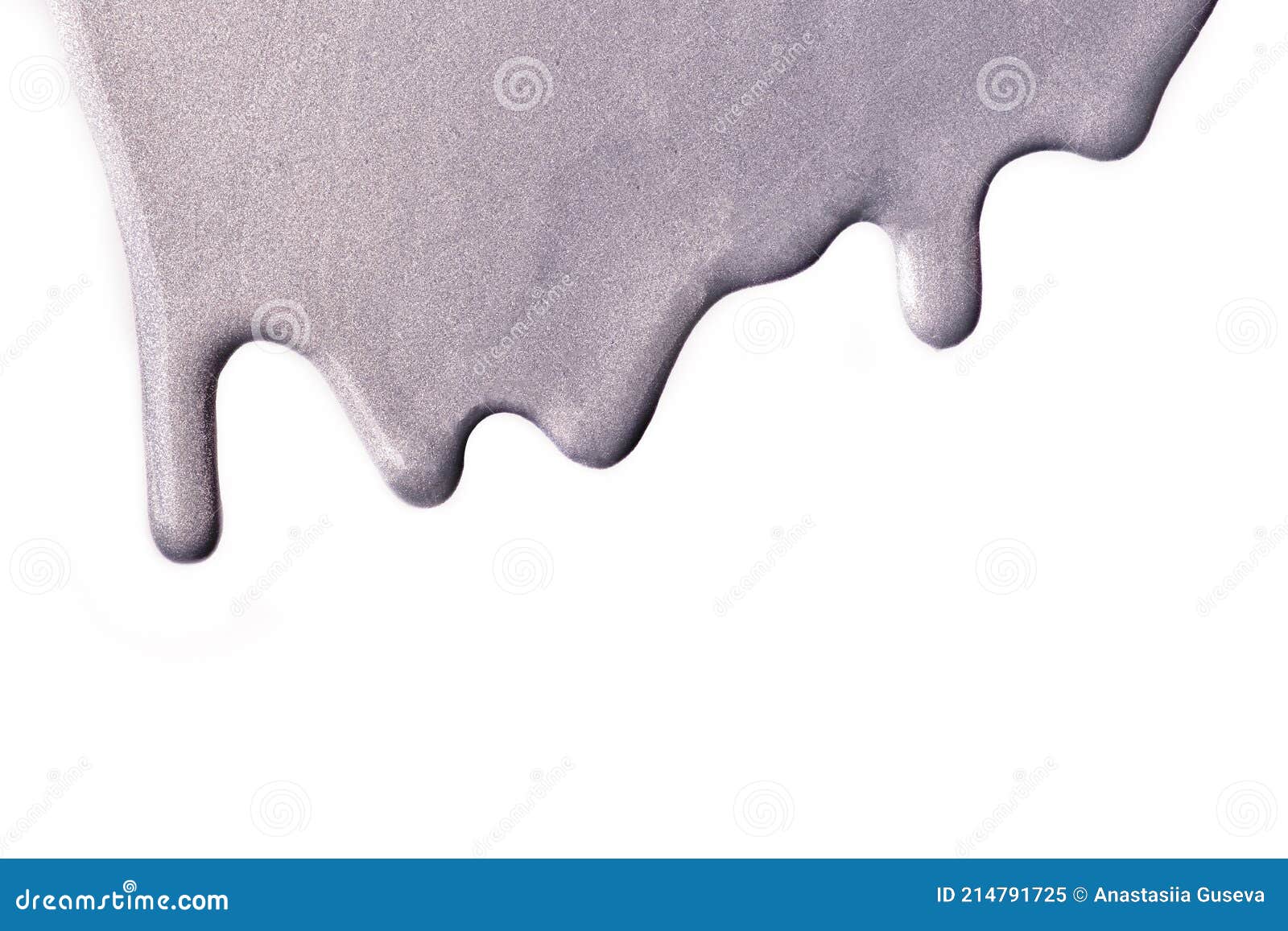 Light Gray Liquid Drops of Paint Color Flow Down on White Background ...