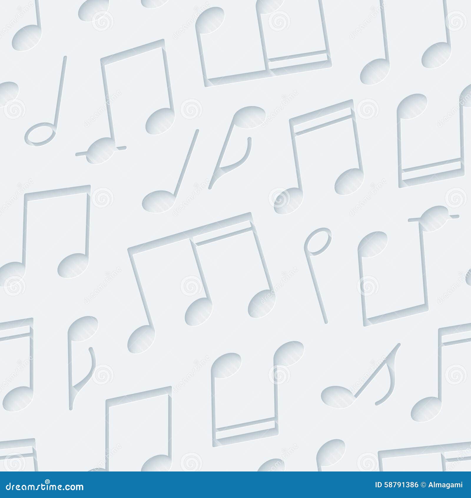 Light Gray Musical Wallpaper. Stock Vector - Illustration of gray ...