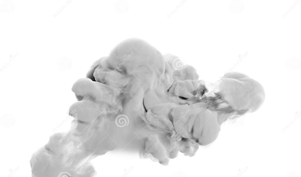 Light Gray Smoke on a White Background. 3d Illustration, 3d Rendering ...
