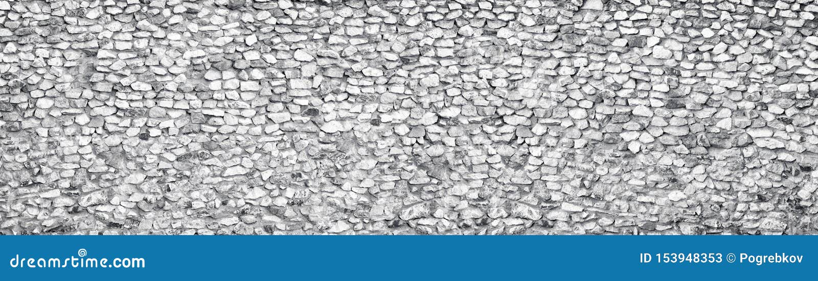Light Grey Stone Wall Wide Texture. Rough White Rock Panoramic Vintage ...