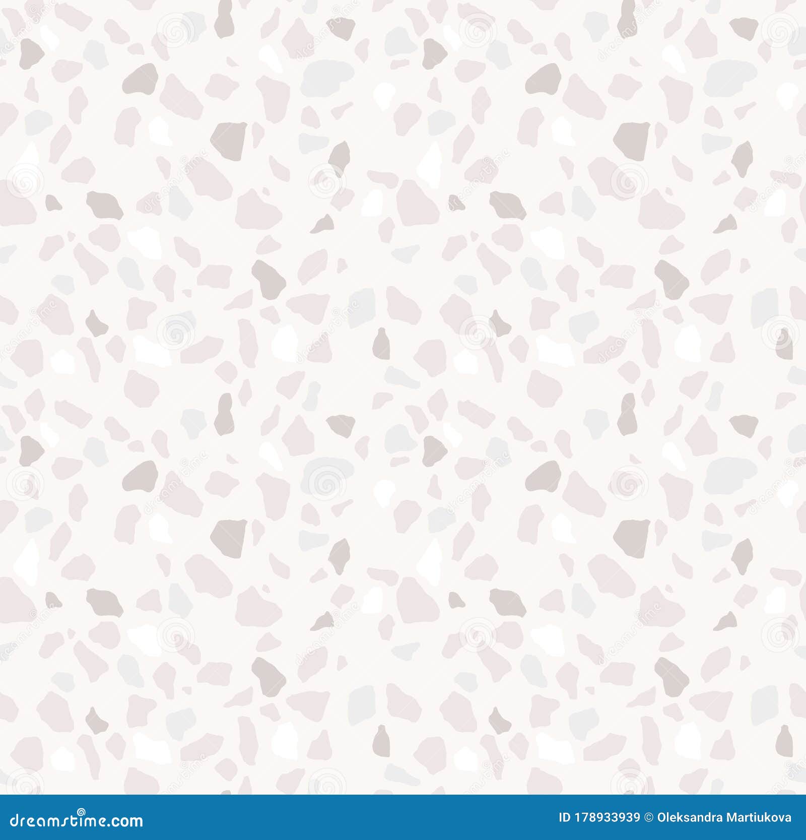 Light Gray Terrazzo Seamless Pattern. Modern Monochrome Tile Texture ...
