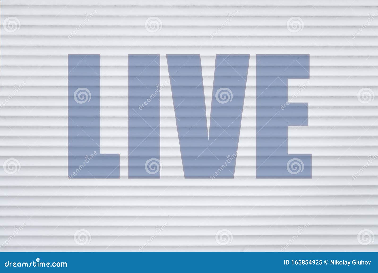Light Gray Texture Abstract Background of Horizontal Lines. Word LIVE ...