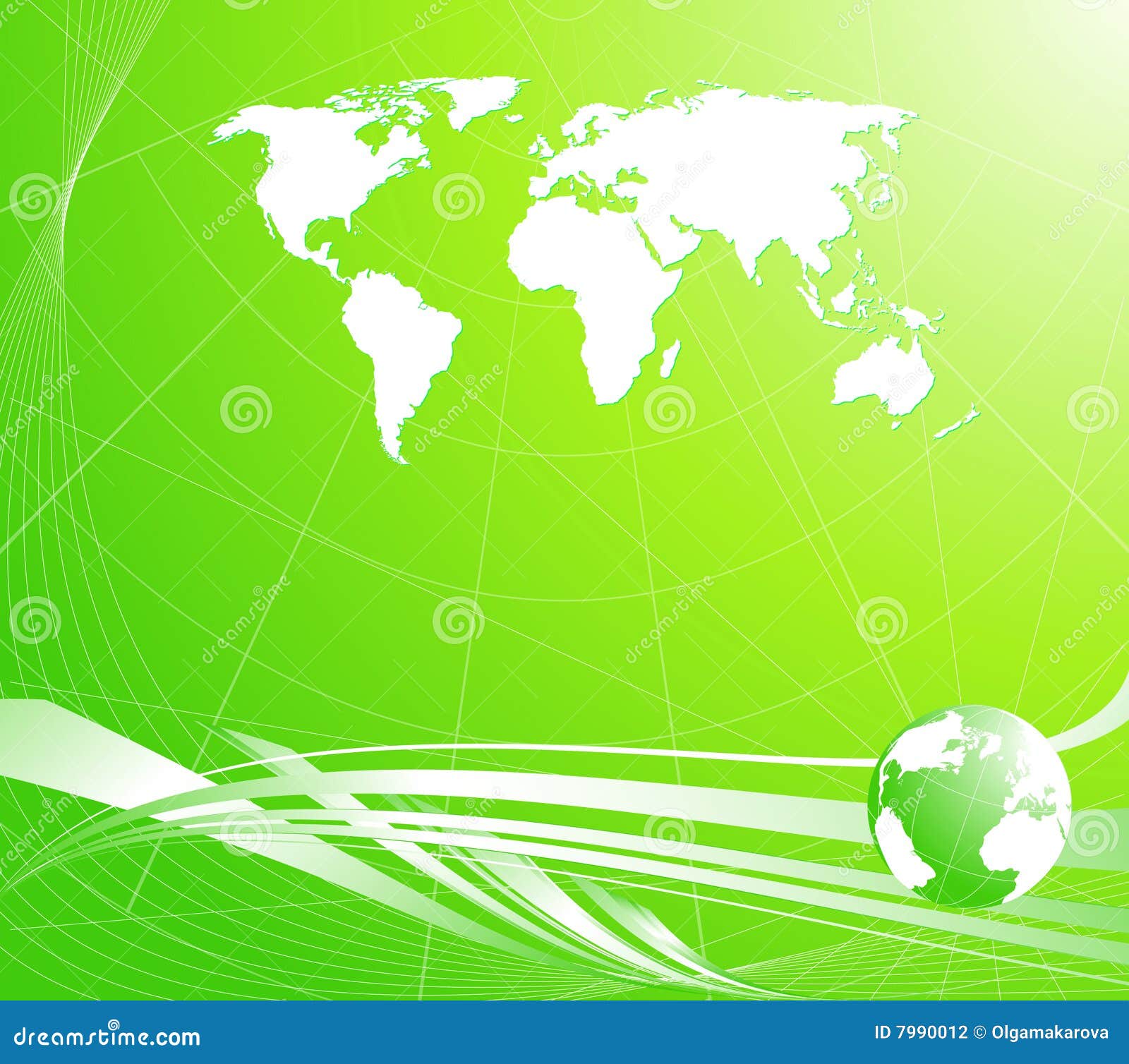 Light Green Abstract Background with a Globe Stock Vector ...