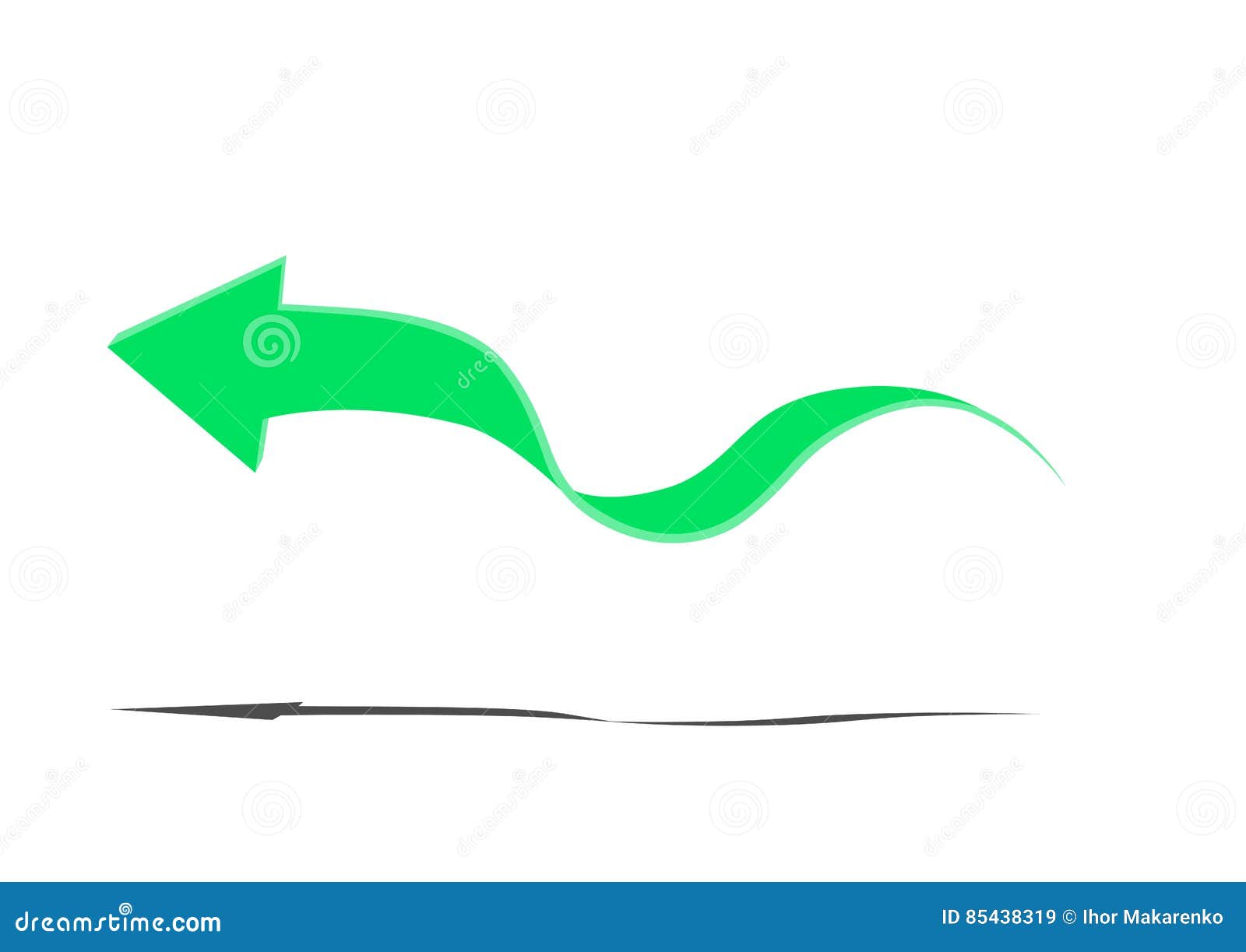 Light Green Arrow on a White Background Stock Vector - Illustration of ...