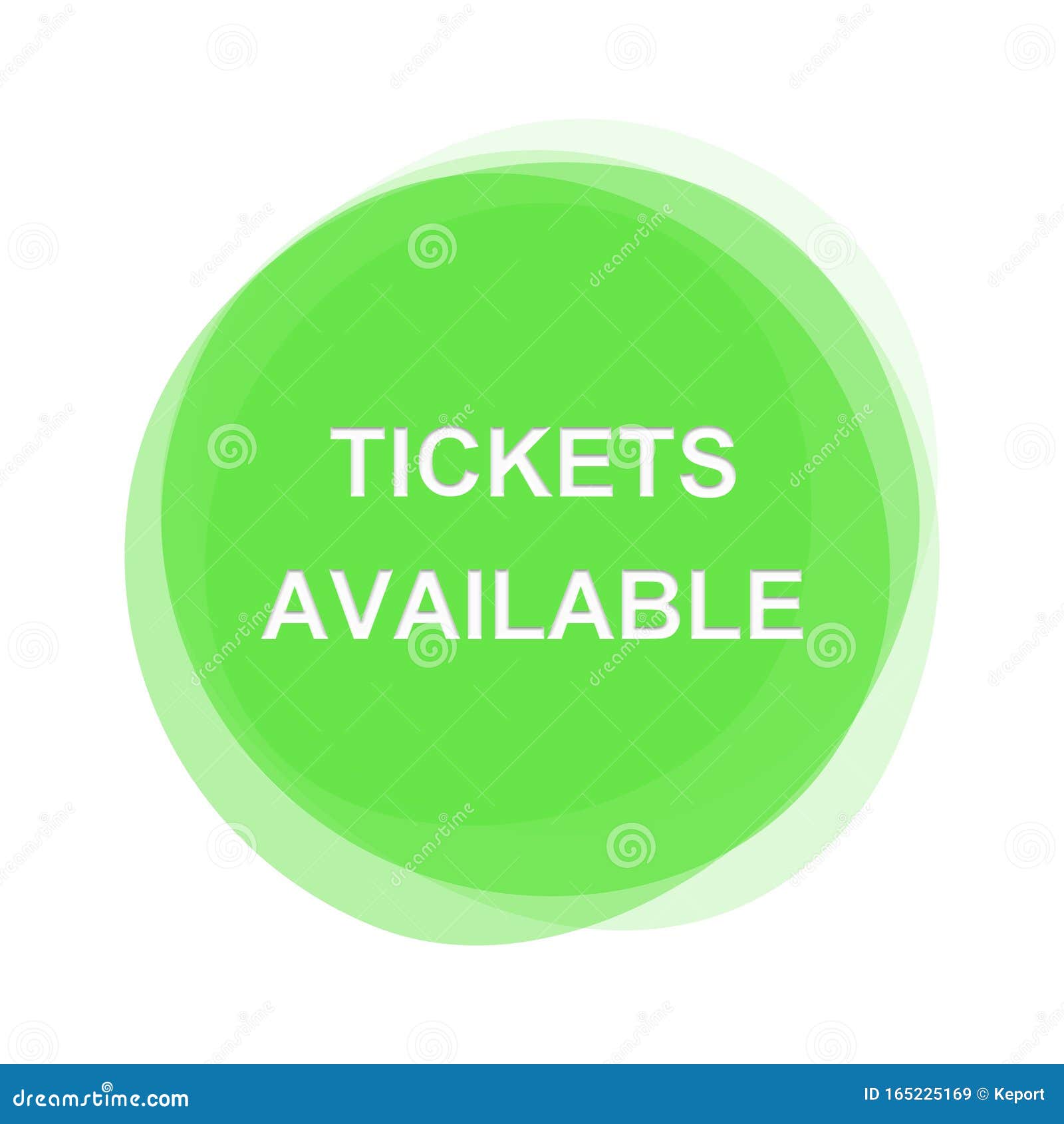 Light Green Button: Tickets Available Stock Illustration - Illustration ...