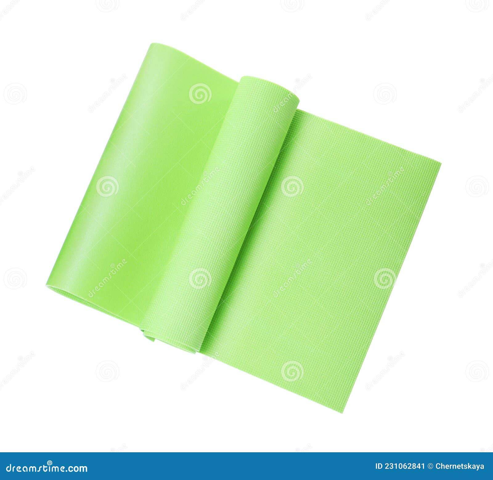 Light Green Camping Mat Isolated on White, Top View Stock Image - Image ...