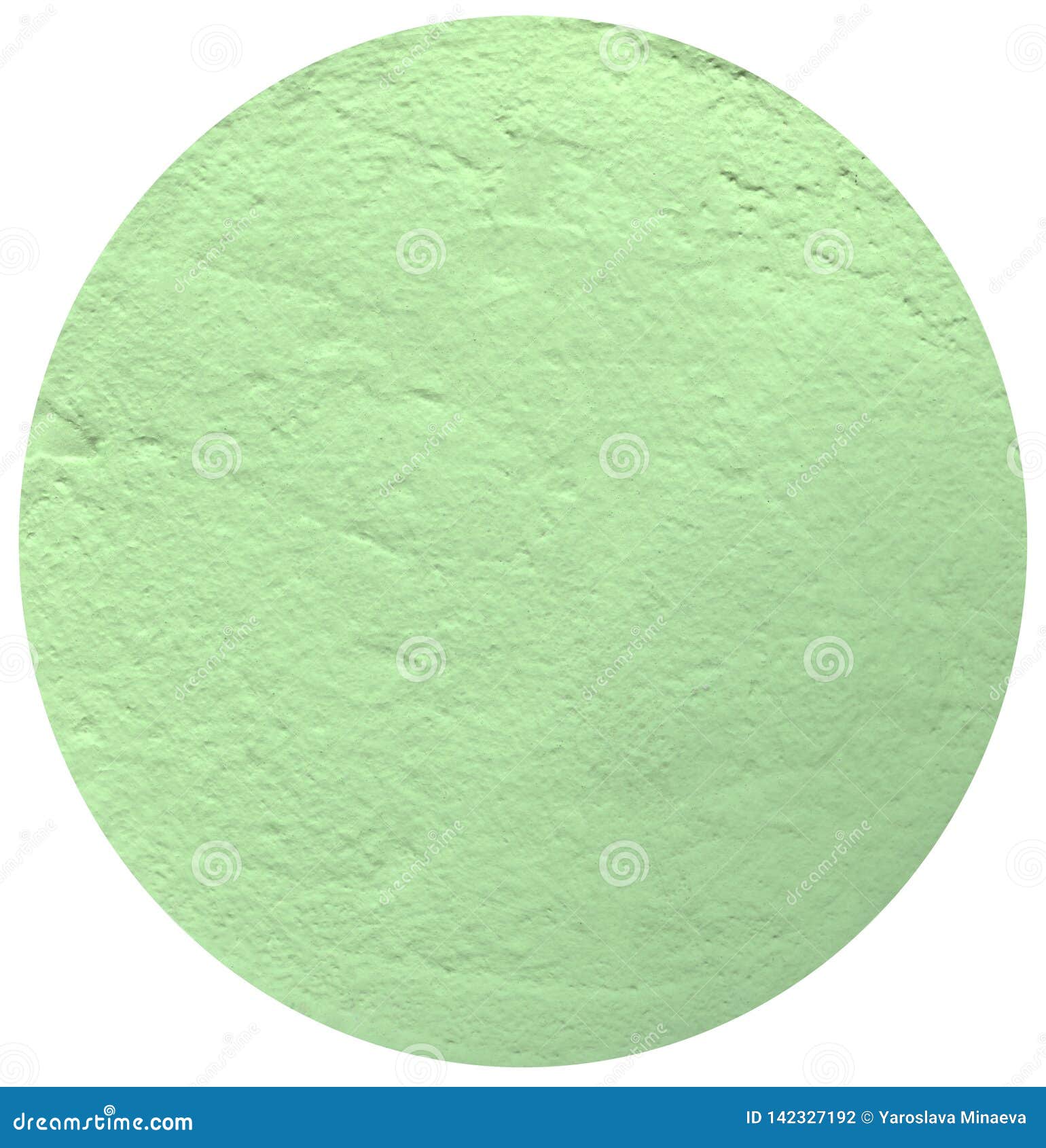 Light Green Circle on White Background, Circle of Plaster Stock Photo ...