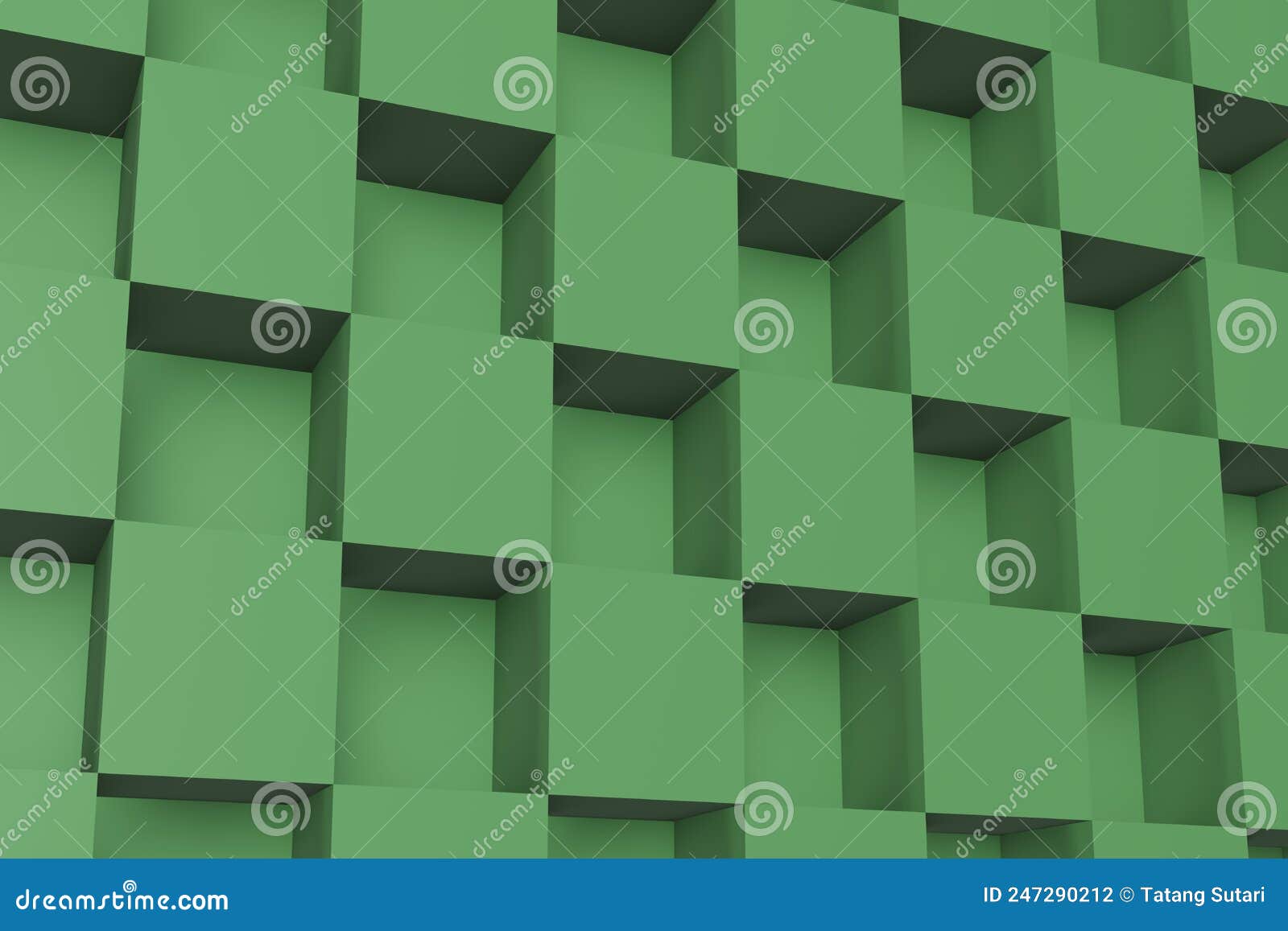 Light Green Cube Abstract. 3d Rendering Stock Illustration ...