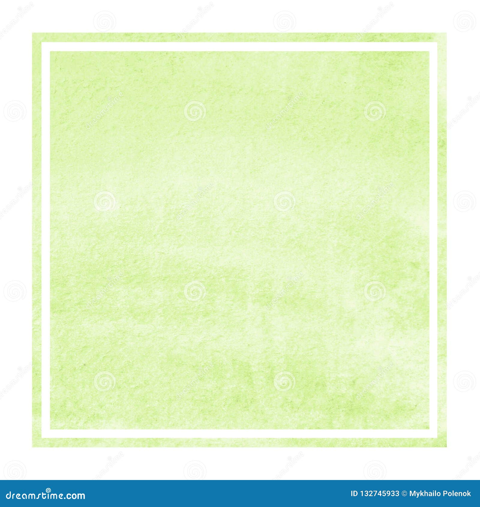 Light Green Hand Drawn Watercolor Rectangular Frame Background Texture ...
