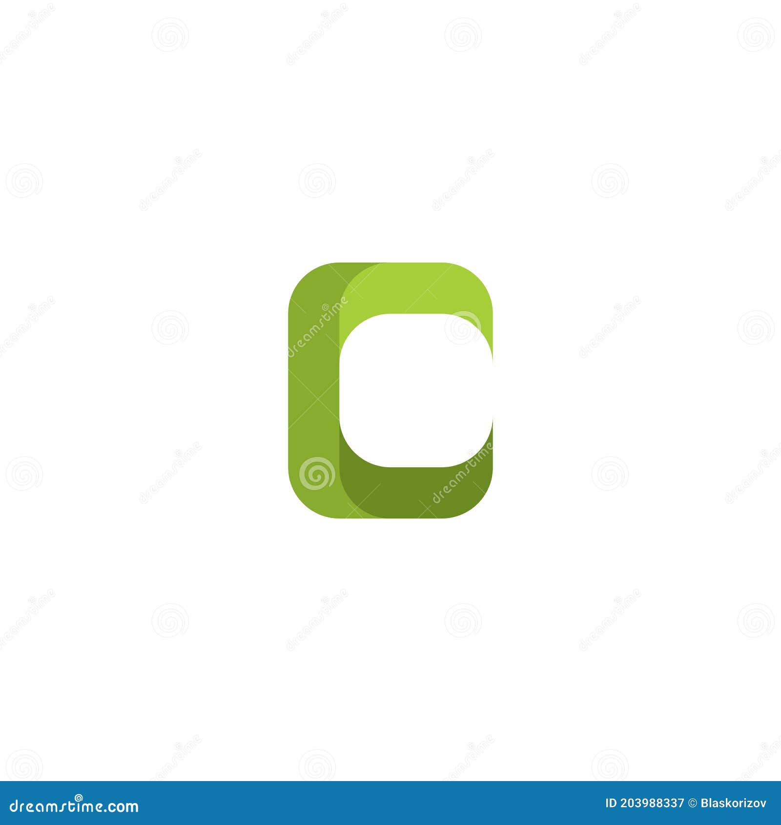 Light Green Letter C Logo Icon Symbol Design Stock Vector ...