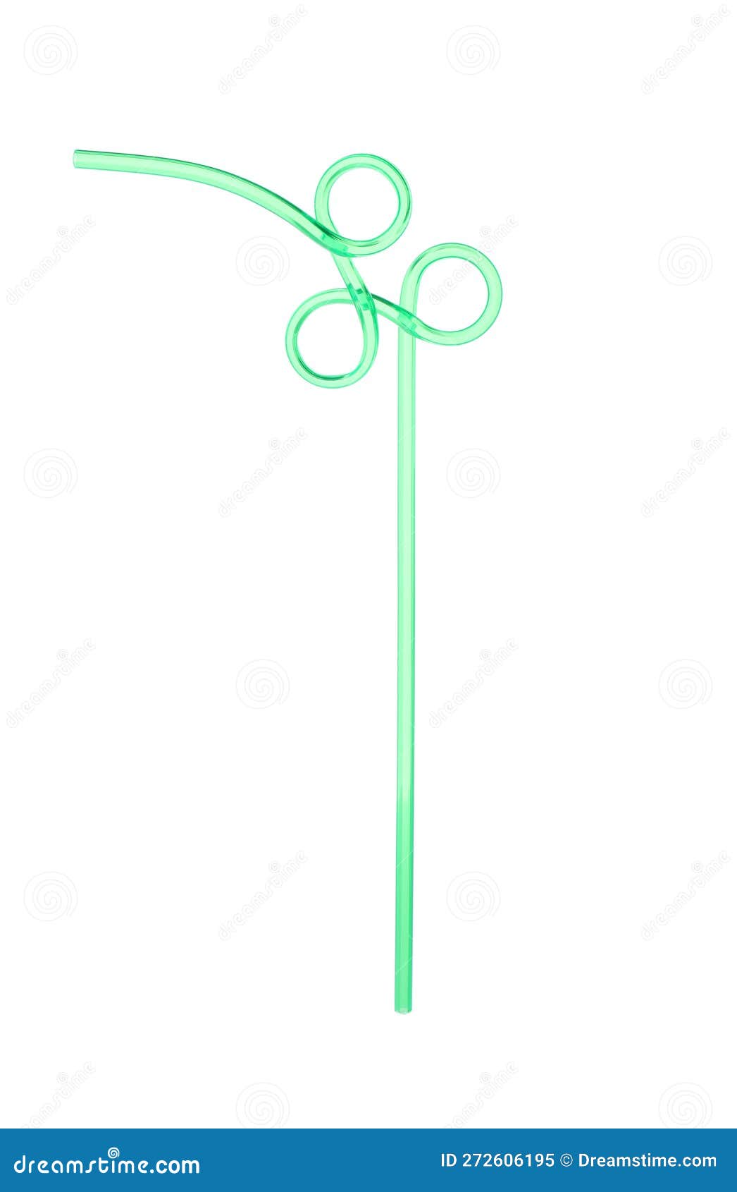 Light Green Plastic Cocktail Tube Isolated on White Stock Image - Image ...