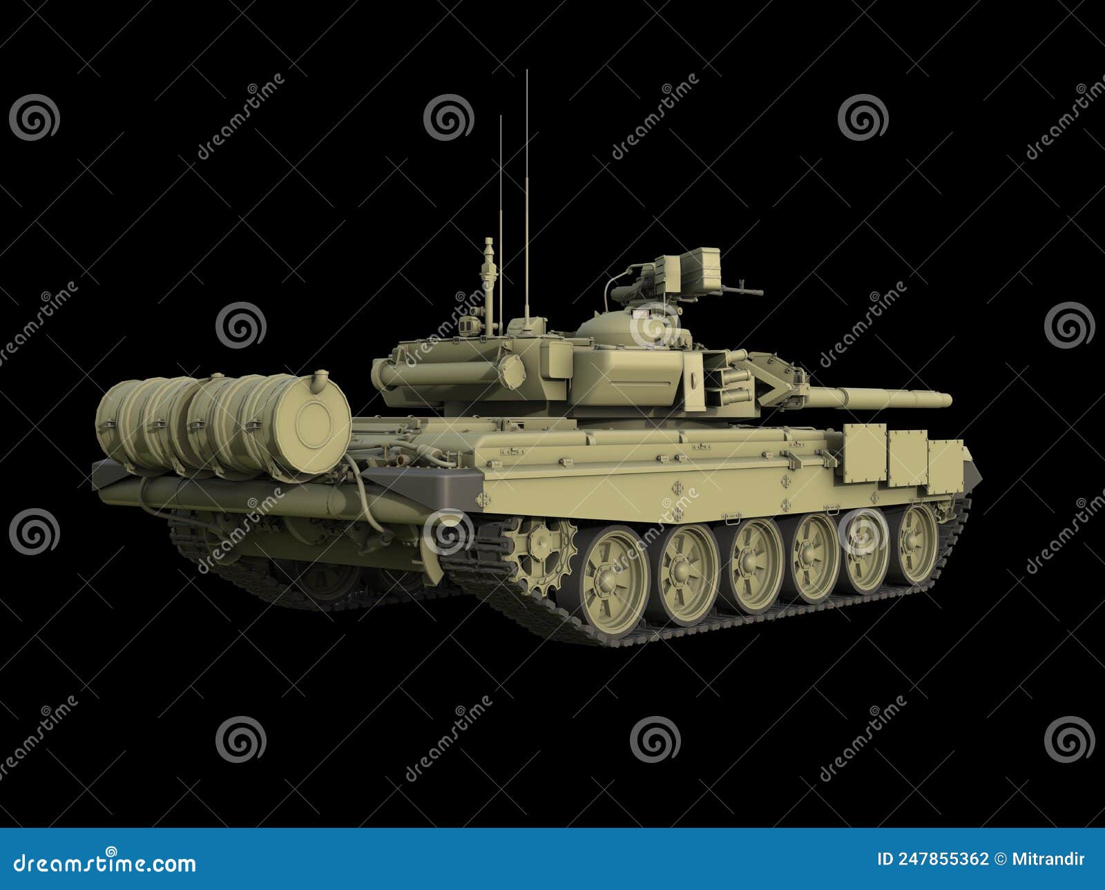 Light Green Powerful Modern Military Tank Stock Illustration ...