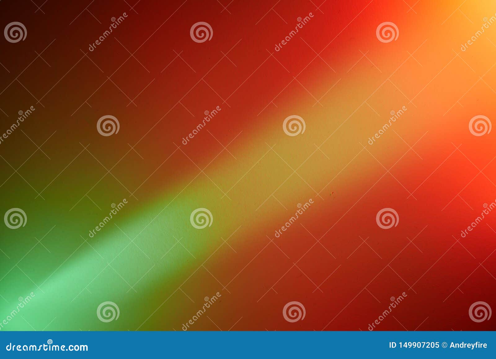 A Light Green Ray of Light with a Transition into a Light Red Spot of ...