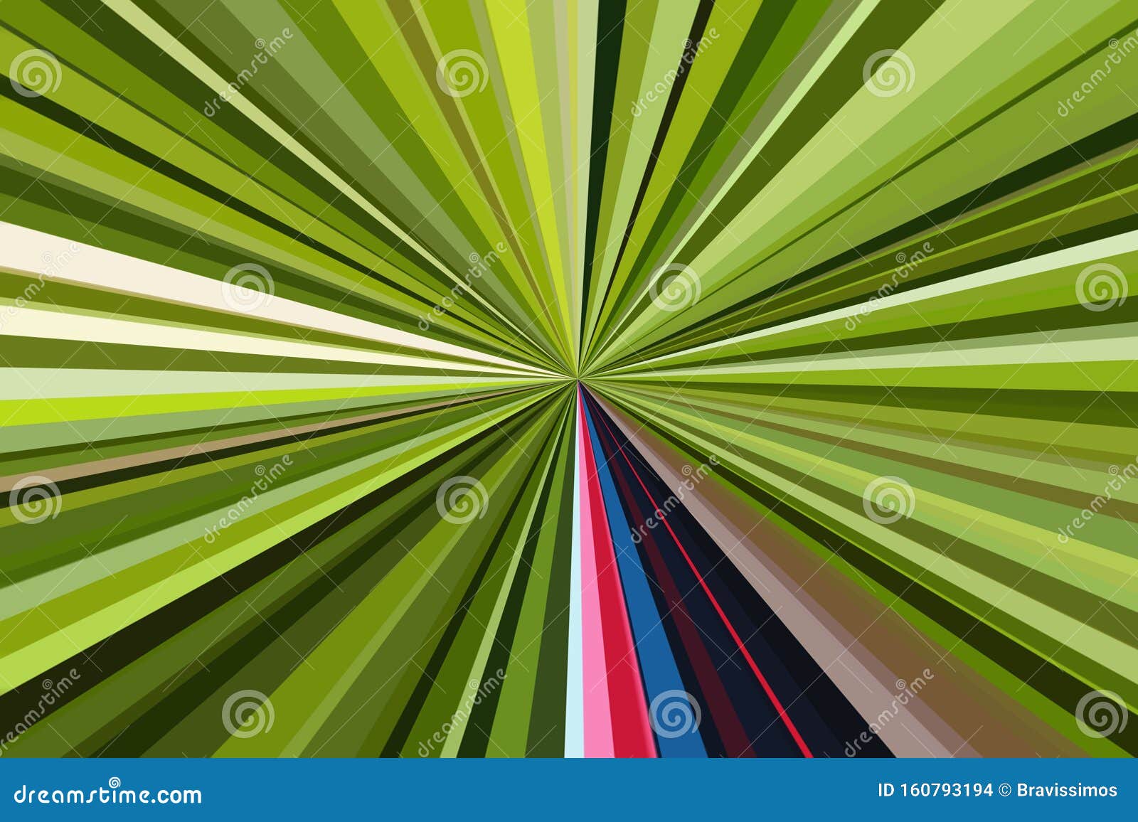 Light Green Rays Beam Background. Forest Season Stock Illustration ...