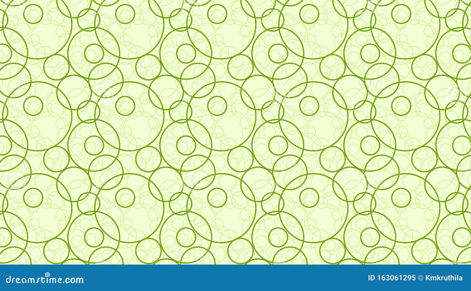 Light Green Seamless Overlapping Circles Pattern Background Design ...