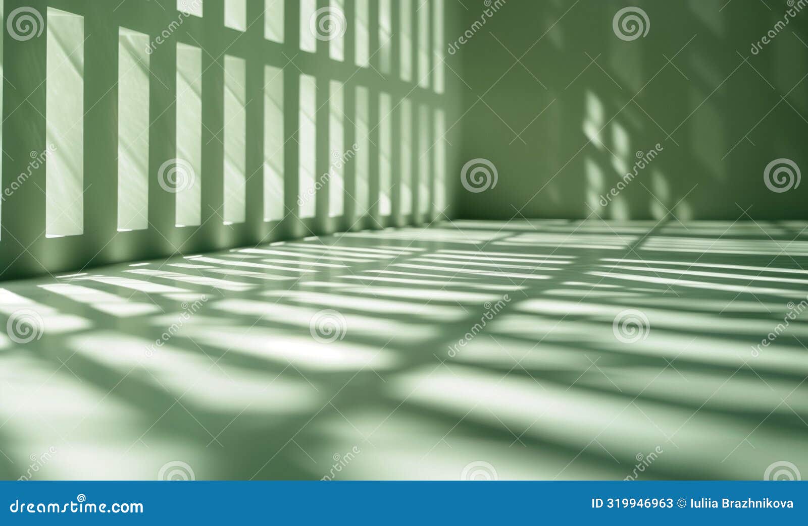 Light Green Shadow Background with Window and Floor Stock Illustration ...