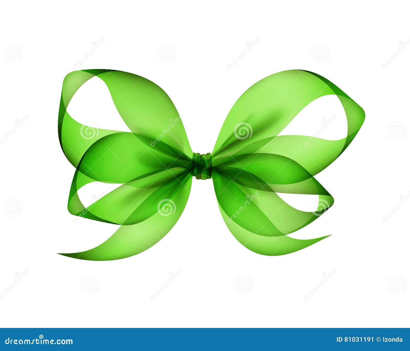Light Green Transparent Bow Top View Stock Vector - Illustration of ...