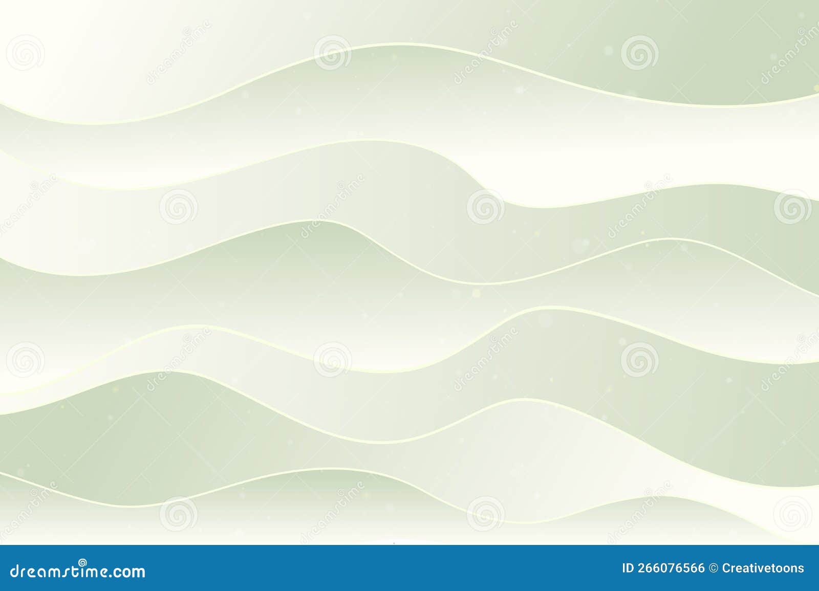 Light Green Waves Background, Paper Effect Stock Vector - Illustration ...