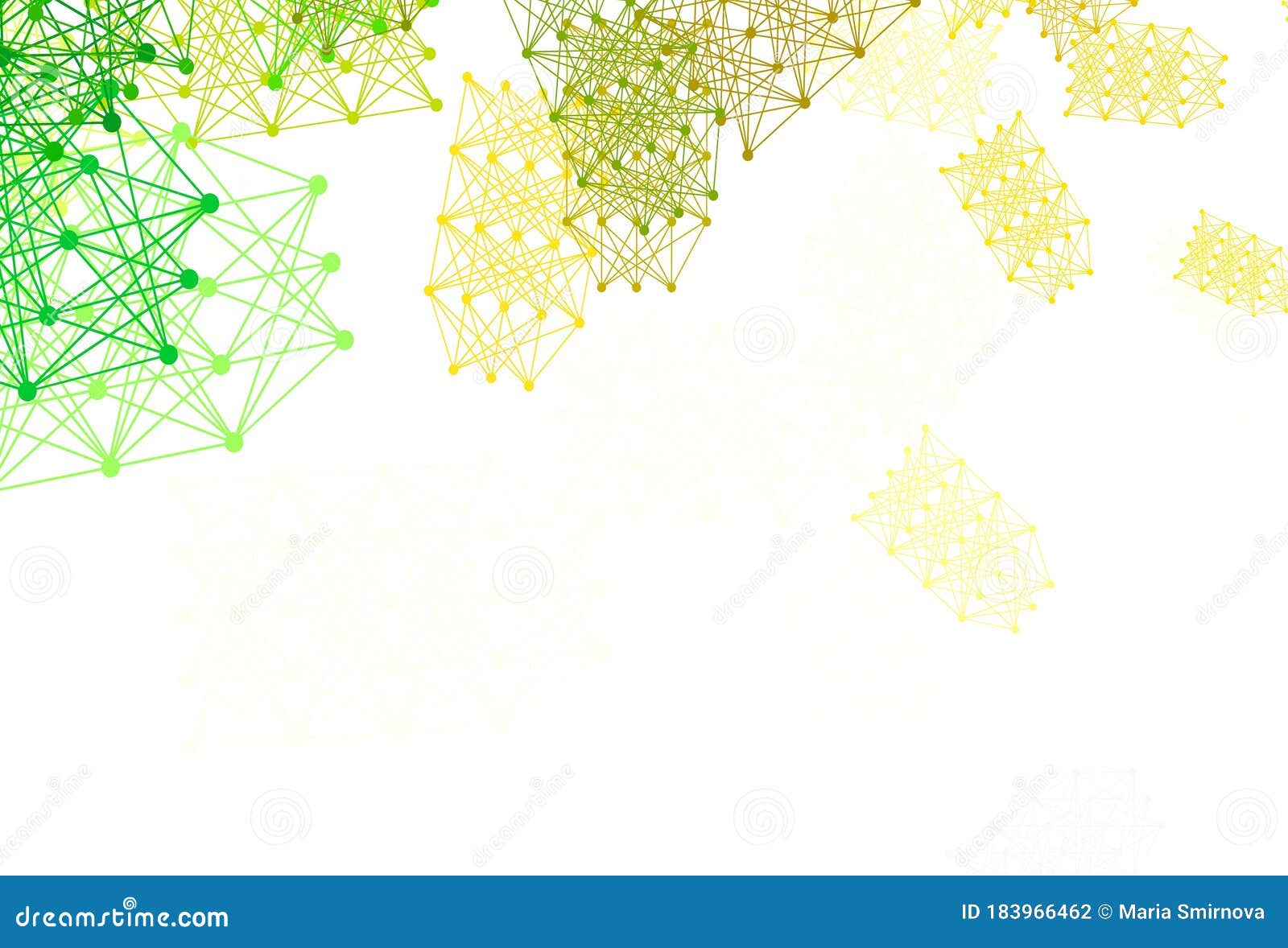 Light Green, Yellow Vector Background with Forms of Artificial ...