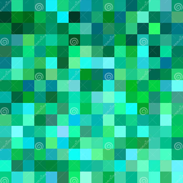 Light Greenish Blue Color Square Mosaic Texture in Rectangular Style ...