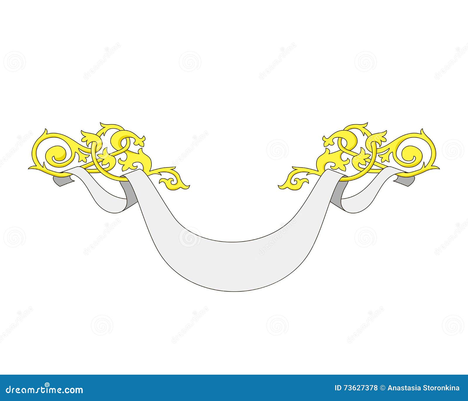 Light Grey Banner Stripe with Pattern Stock Vector - Illustration of ...