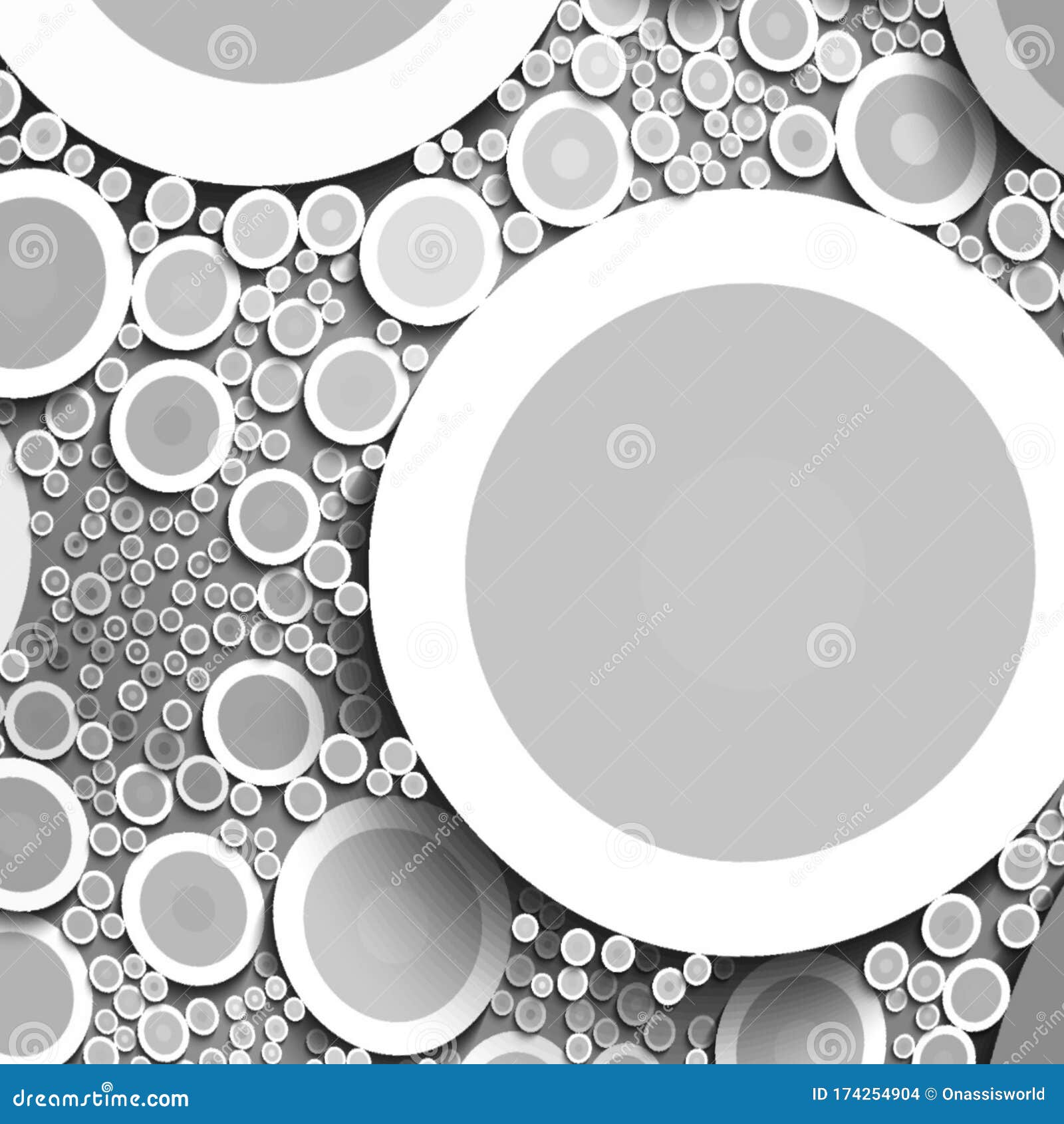 Light Grey Circles Abstract Background Buttons Stock Illustration ...