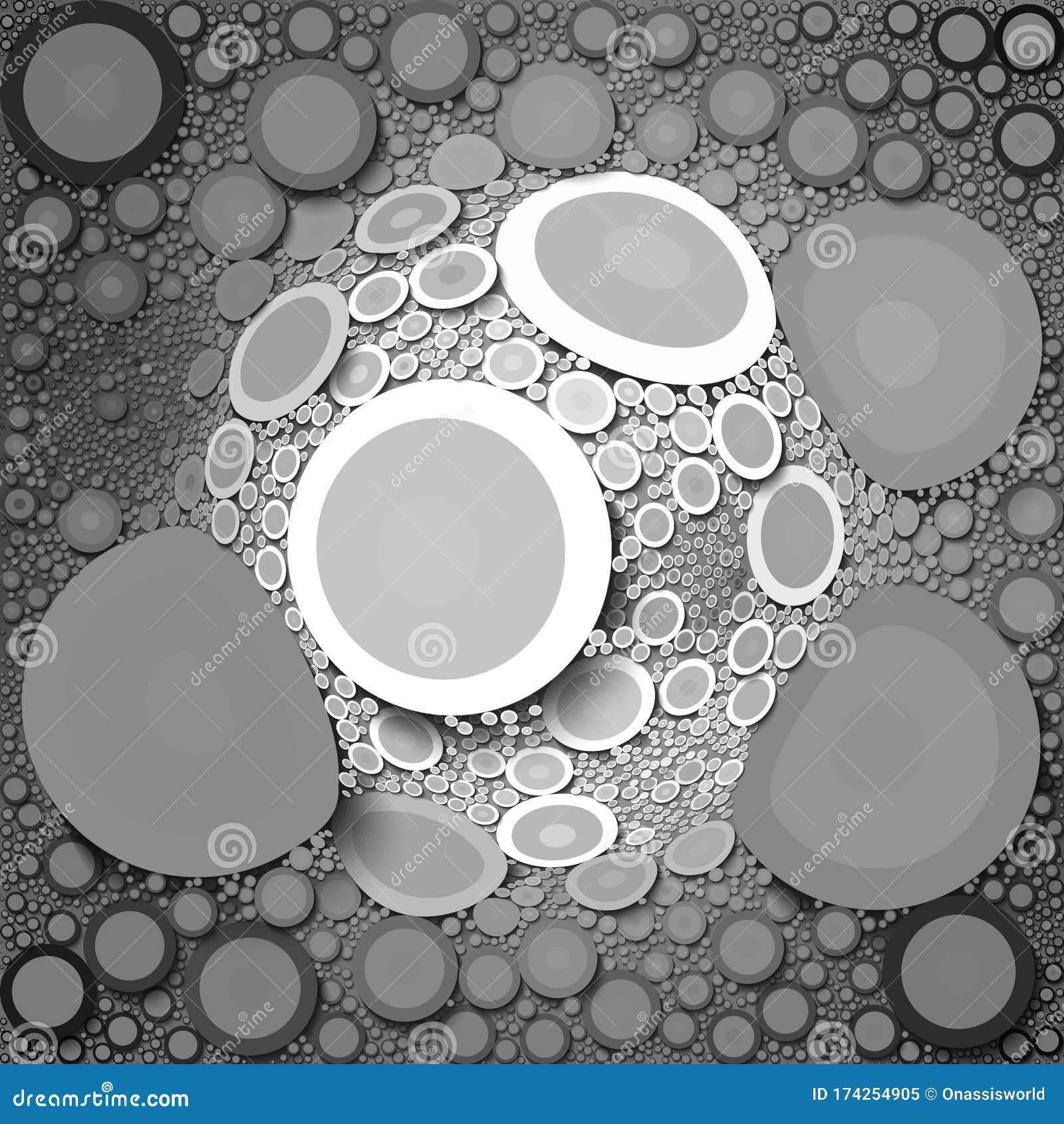 Light Grey Circles Abstract Background Buttons Stock Illustration ...