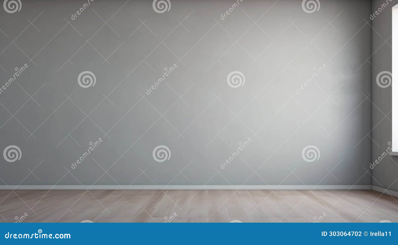 Light Grey Color Empty Room with Light from Window in Modern Interior ...