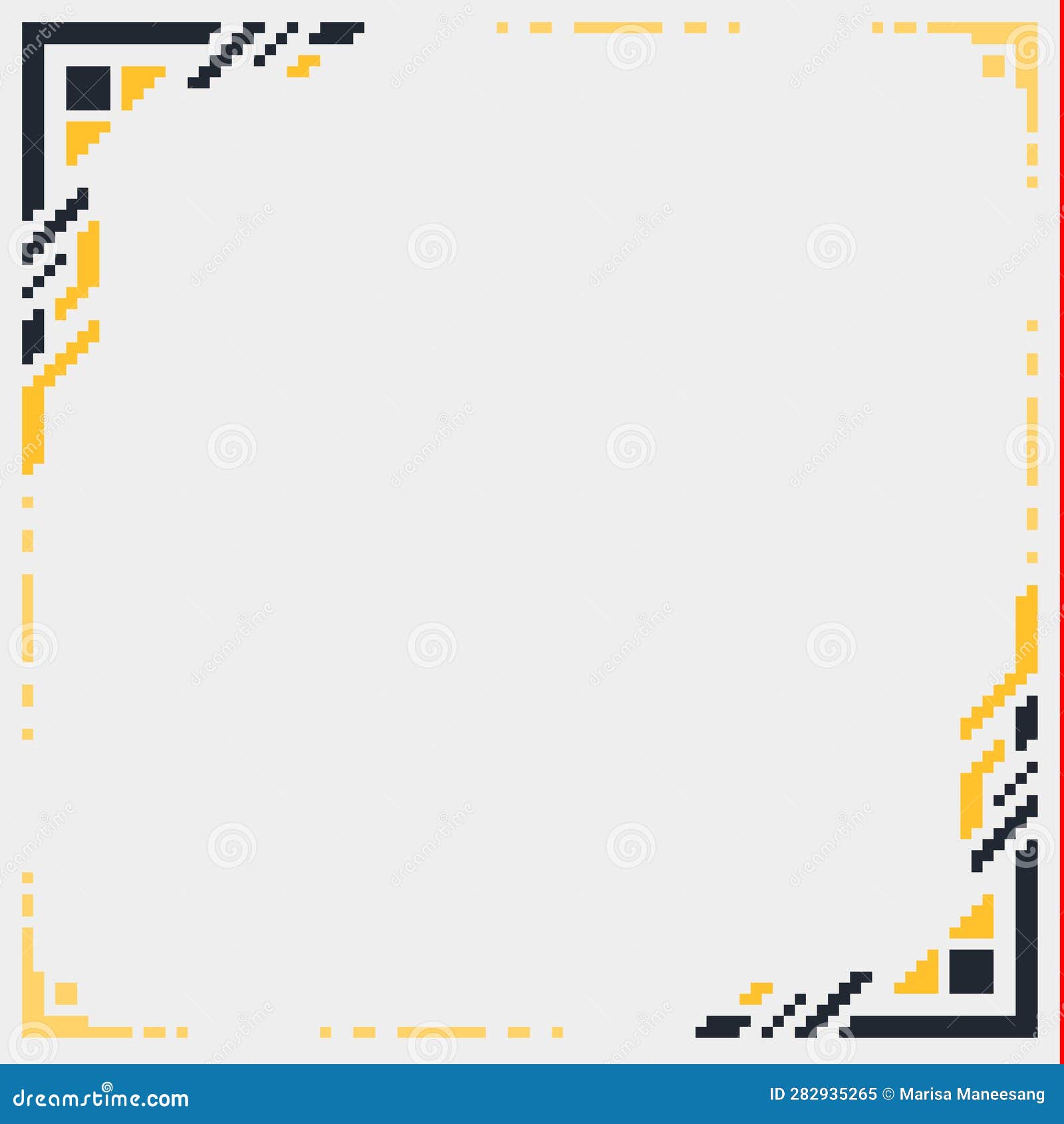 Light Grey and Futuristic Frame Border, Black and Yellow Stock Vector ...