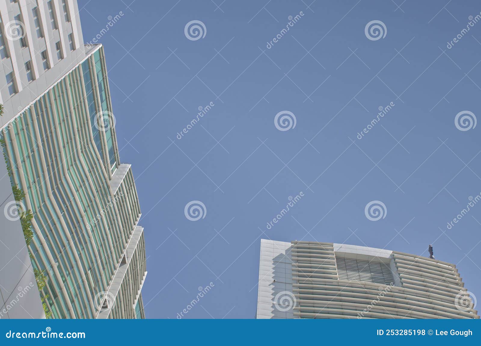 Light Grey High Rise Building and Sky with Copy Space Stock Photo ...