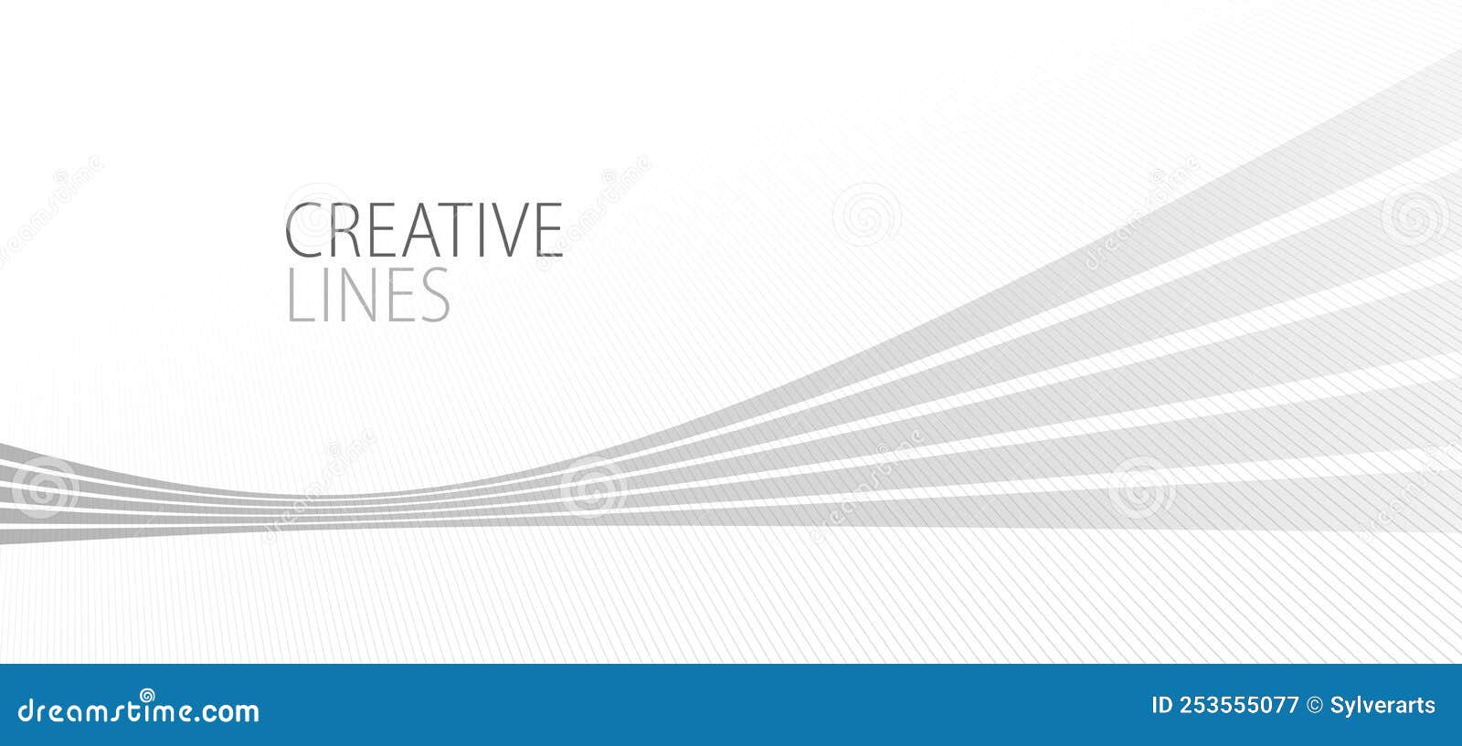 Light Grey Lines in 3D Perspective Vector Abstract Background. Stock ...