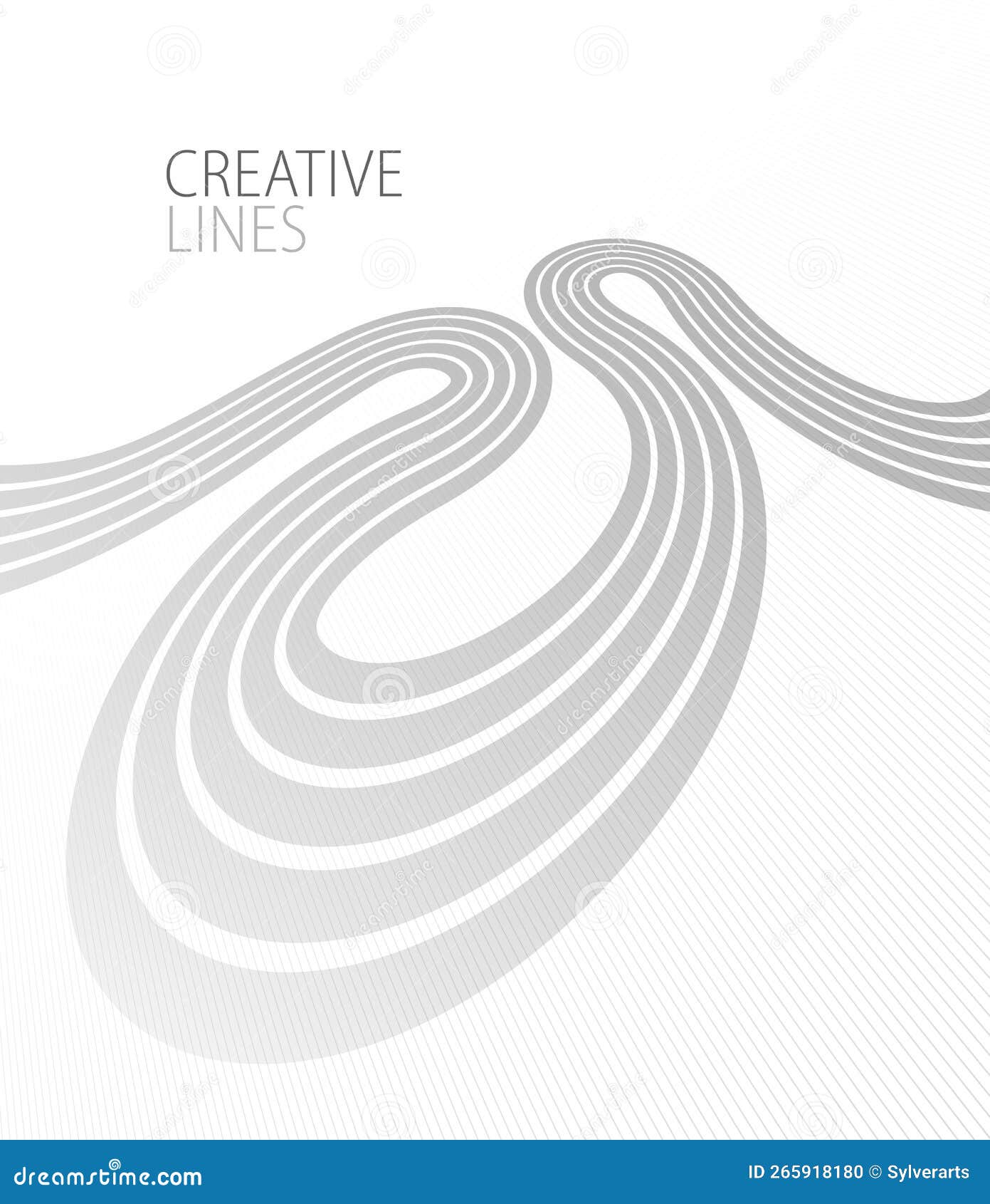 Light Grey Lines in 3D Perspective Vector Abstract Background, Easy and ...