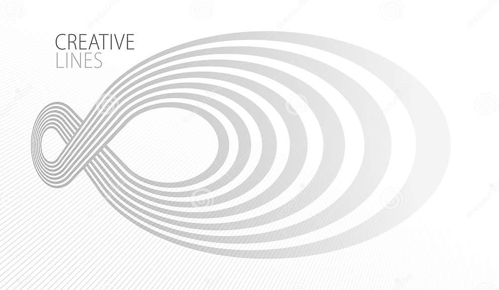 Light Grey Lines in 3D Perspective Vector Abstract Background, Easy and ...