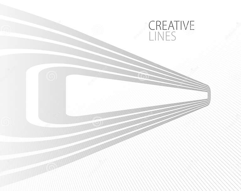 Light Grey Lines in 3D Perspective Vector Abstract Background, Easy and ...